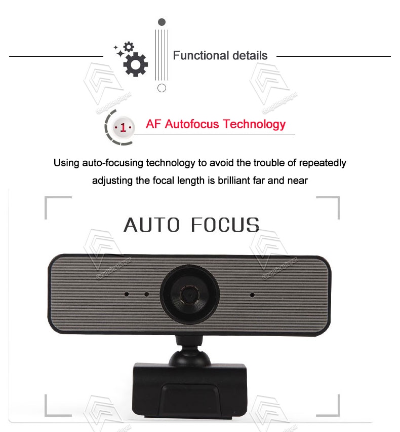 Auto focus Webcam 1080P, 1920 x 1080p HDWeb Camera... – Grandado