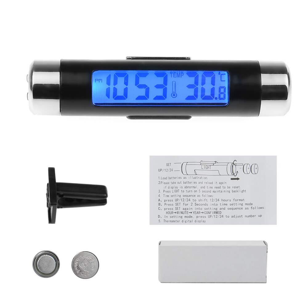 Bil auto 2 i 1 lcd clip-on digital temperatur term... – Grandado