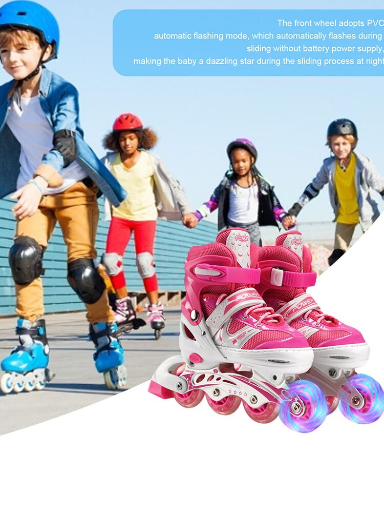 Full Flash Roller Skates Children Boys And Girls I... – Grandado