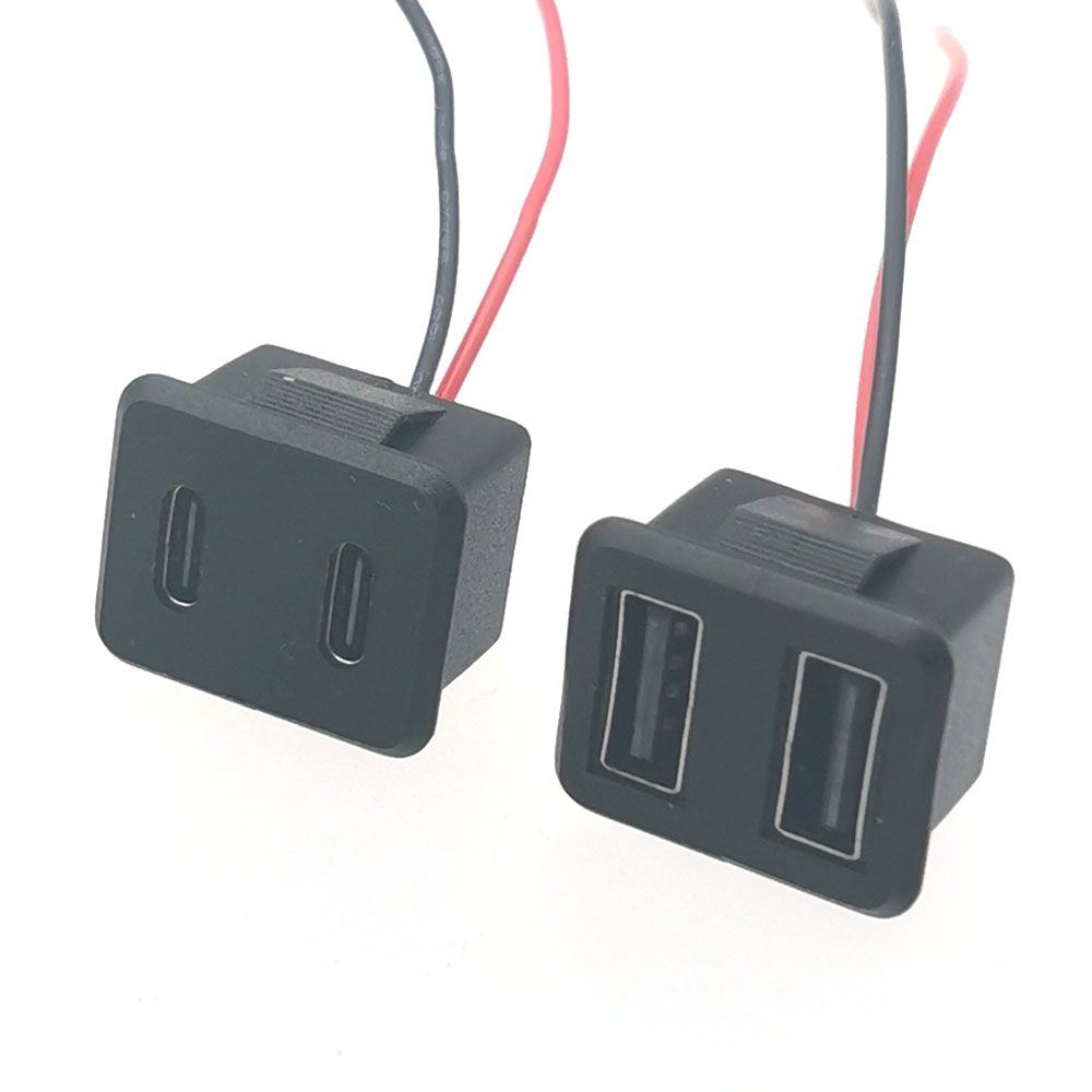 1PC Double Layer Type Usb C Female Base 3A Type-C ... – Grandado