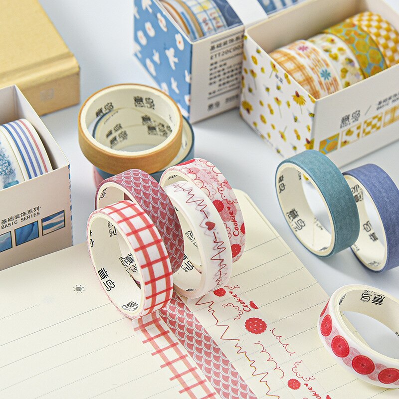 5 Pcs Geometric Patterns Series Washi Masking Tape... – Grandado