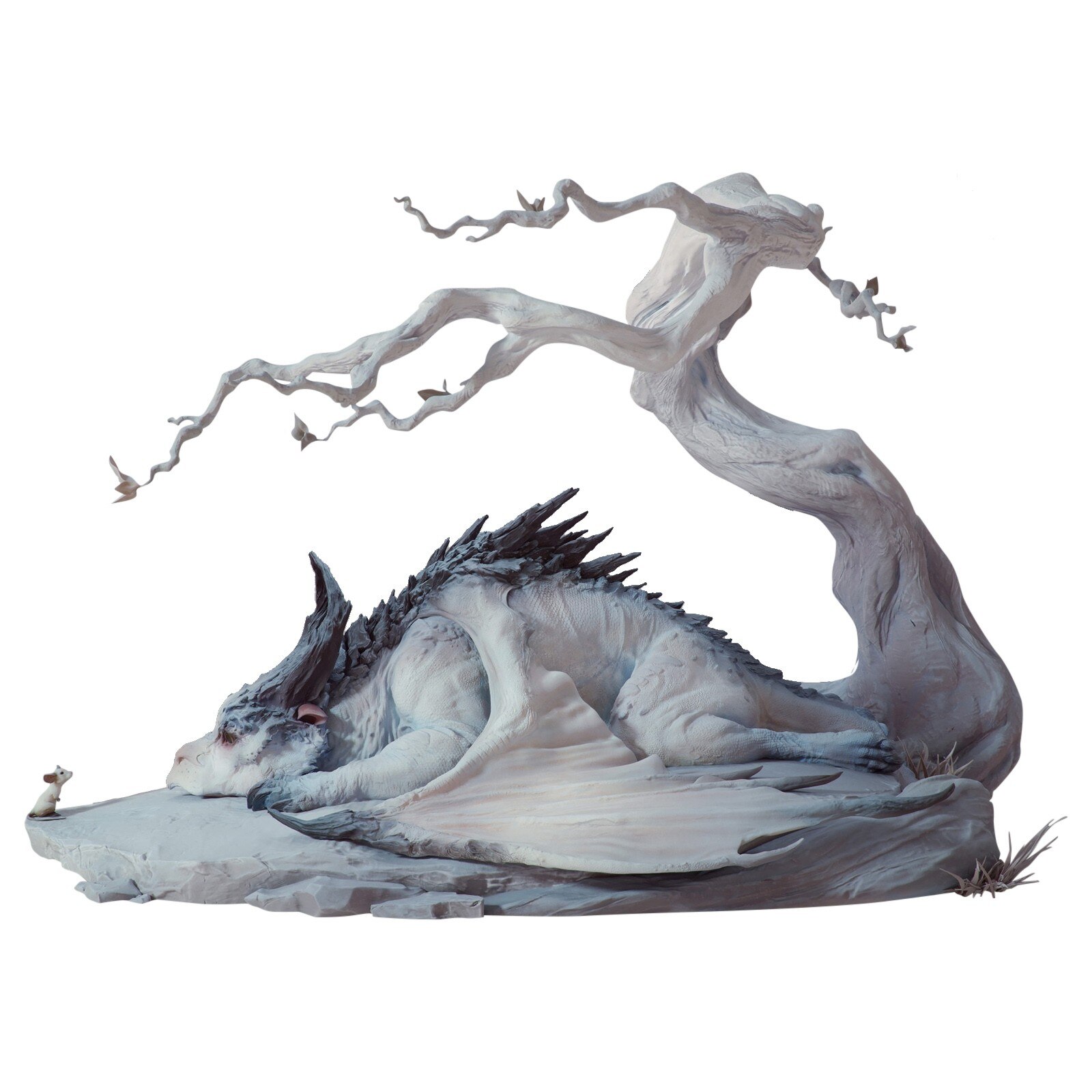 Large Climbing Dragon Guarding Garden Sculpture Dr... – Grandado