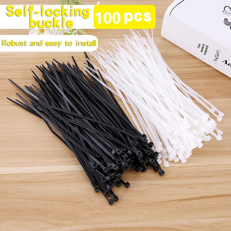 100pcs Self-Locking Plastic Nylon Wire Cable Ties ... – Grandado