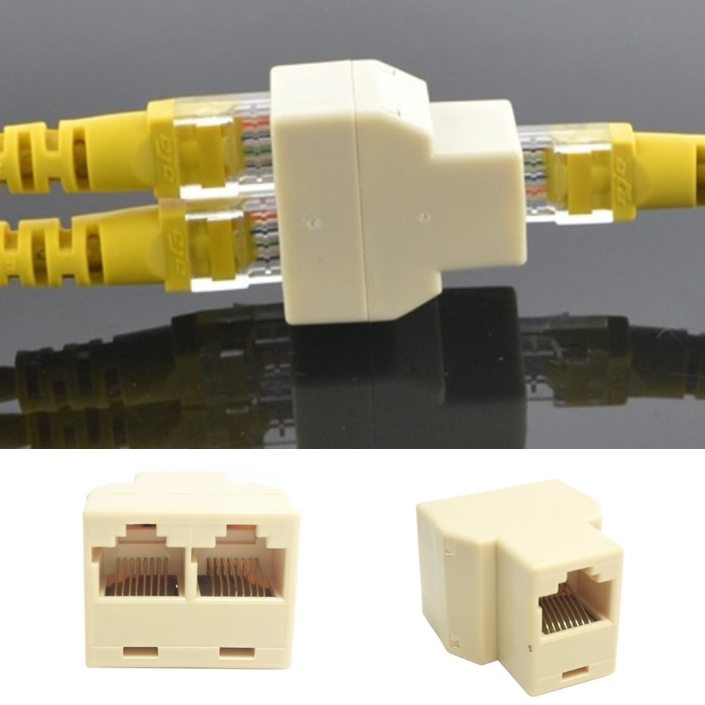 Elisona 5 kpl ethernet rj45 rj-45 naaras to 2 rj... – Grandado