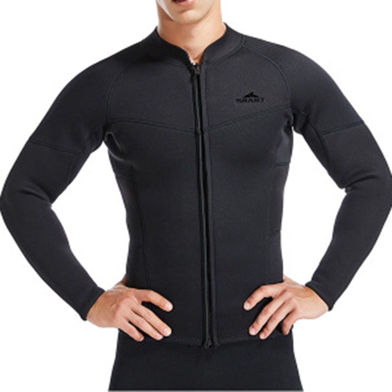 3mm Men Wetsuit Top Long Sleeves Corrosion-resista... – Grandado