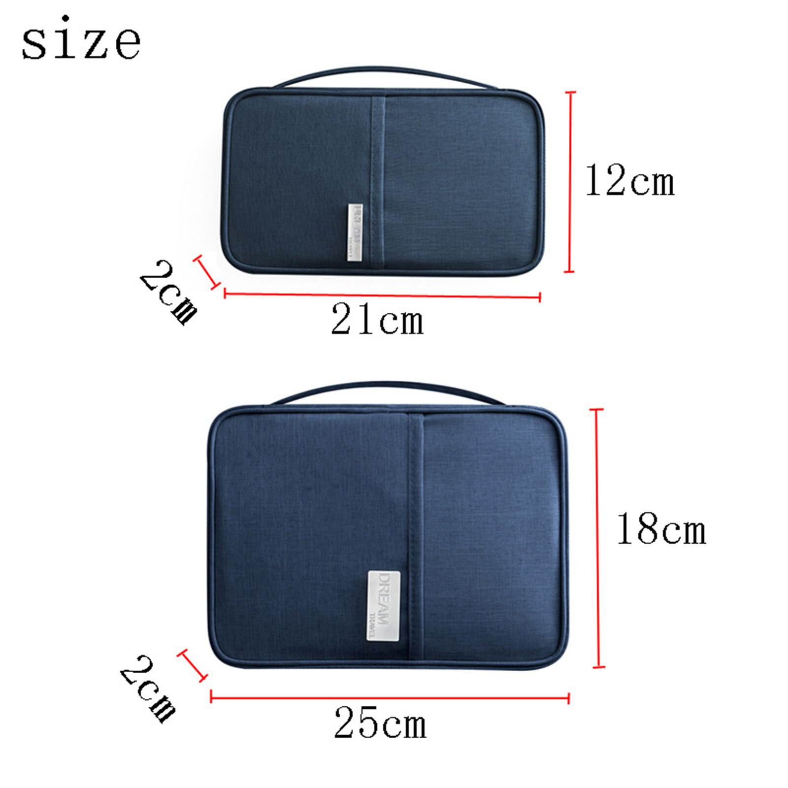 Travel Square Document Bag with External Card Slot... – Vicedeal