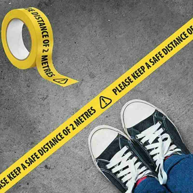 1roll Floor Marking Tape "please Keep A Safe Dista... – Vicedeal