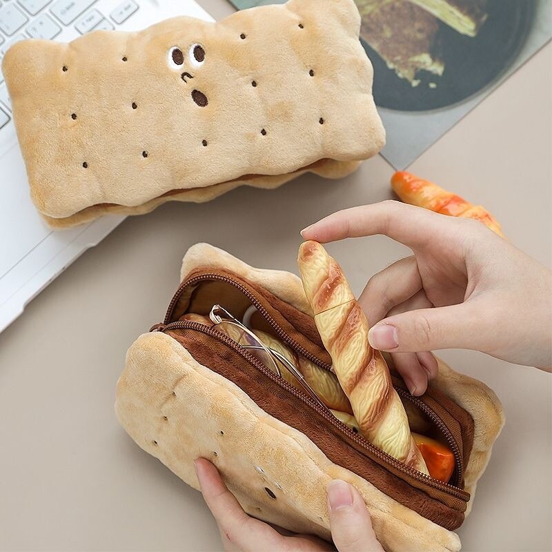 Sandwich biscuits plush pencil case pencil case si... – Vicedeal