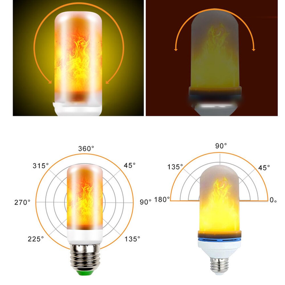3PCS E27 LED Flame Fire Effect Simulated Nature Li... – Vicedeal