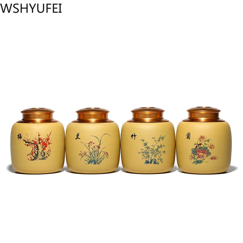 Large Purple Clay Tea Caddy Exquisite Candy storag... – Vicedeal