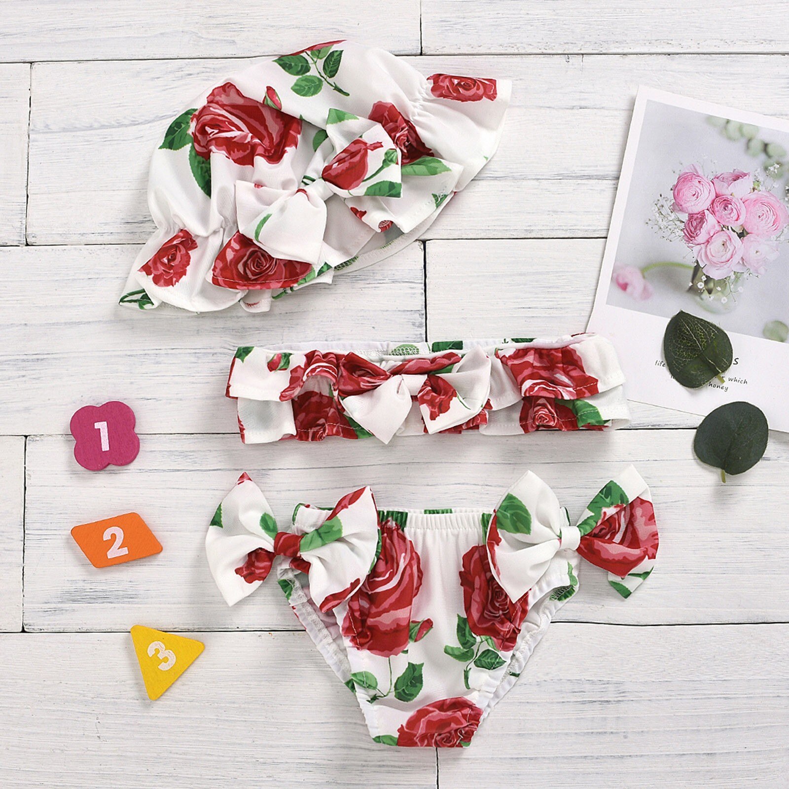 #50 Summer Swimwear Bikini Baby Kids Girl Flower S... – Grandado