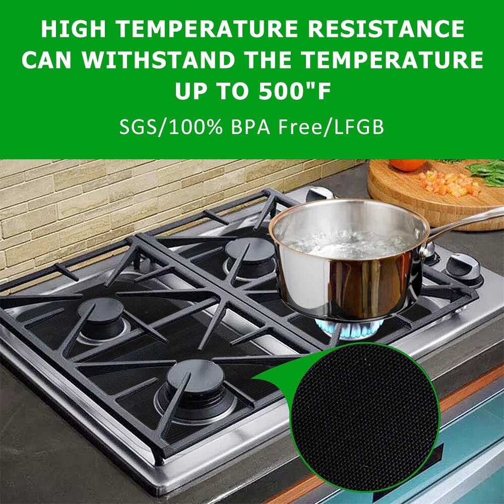 4pcs/Set Gas Stove Protector Cooker Cover Liner Cl... – Vicedeal