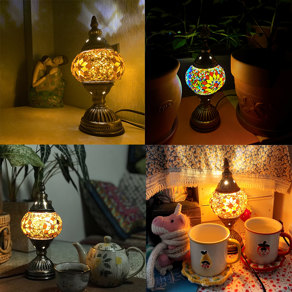 Handmade Table Lamp Turkish Stained Glass Lampshad... – Grandado