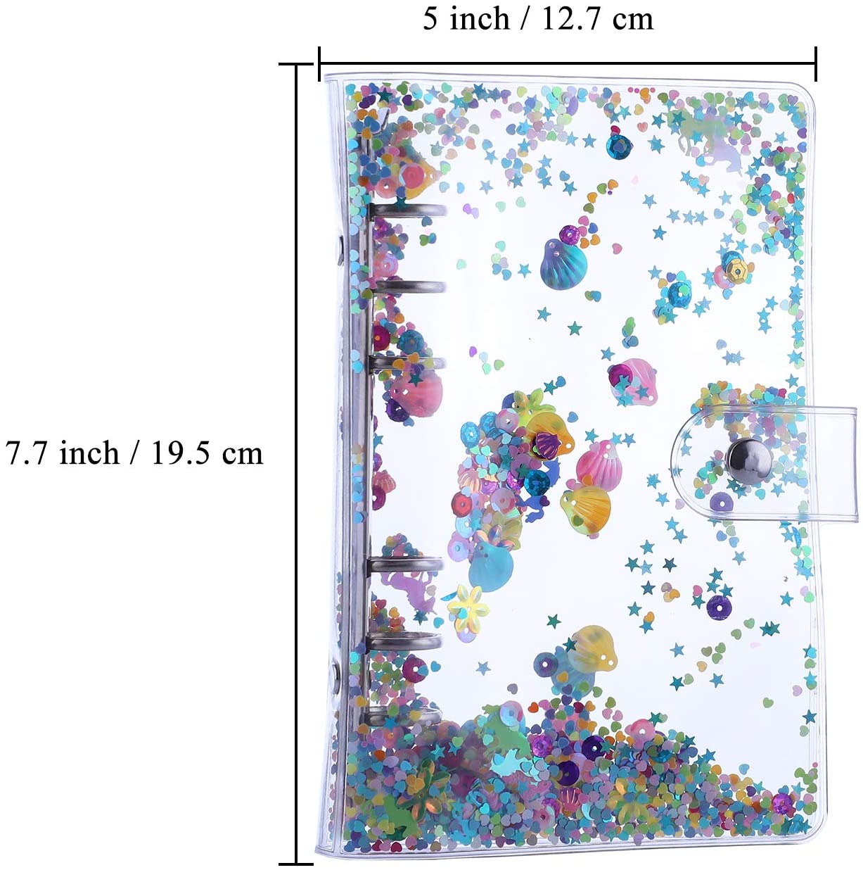 A6 PVC Glitter Binder Cover Clear Quicksand Decor ... – Grandado