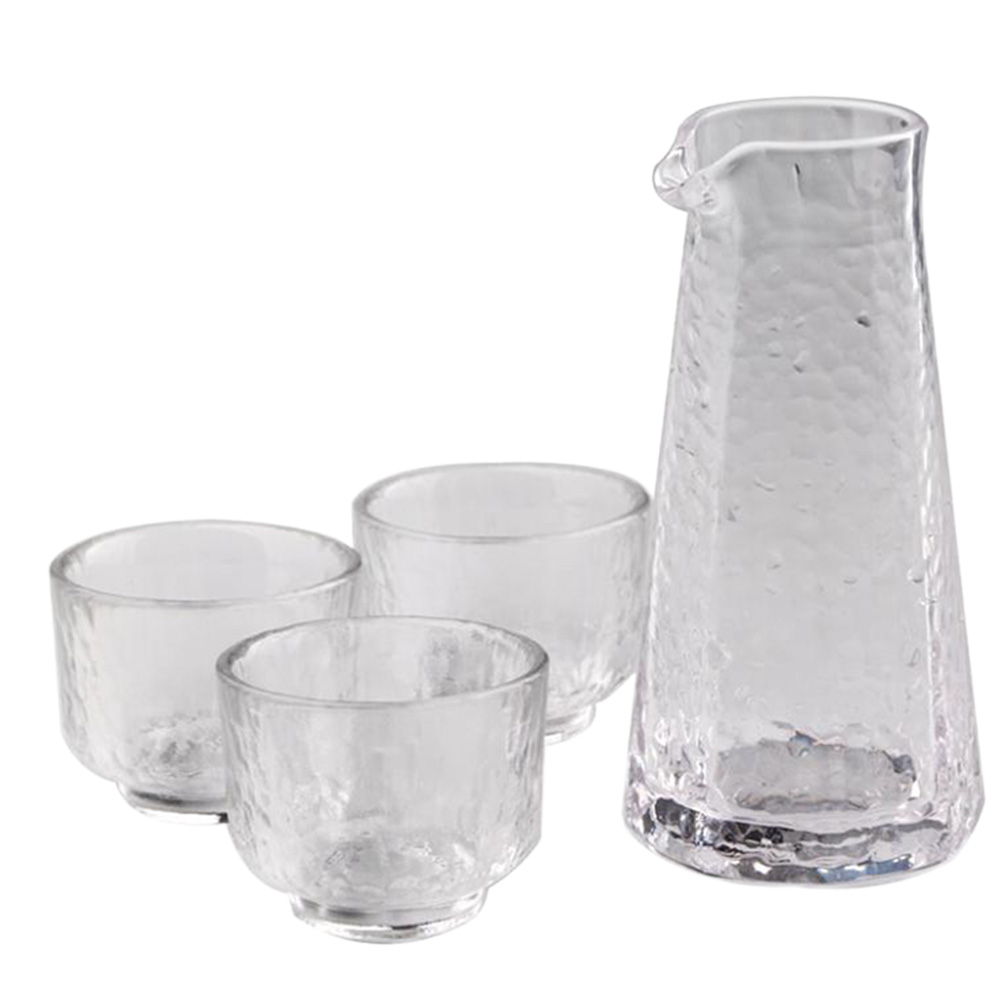 1 Set 4Pcs Glass Sake Cups Japanese Style Sake Set... – Vicedeal