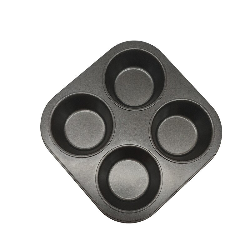 4 Cavity Muffin Cup Cake Bakeware Pan Carbon Steel... – Grandado