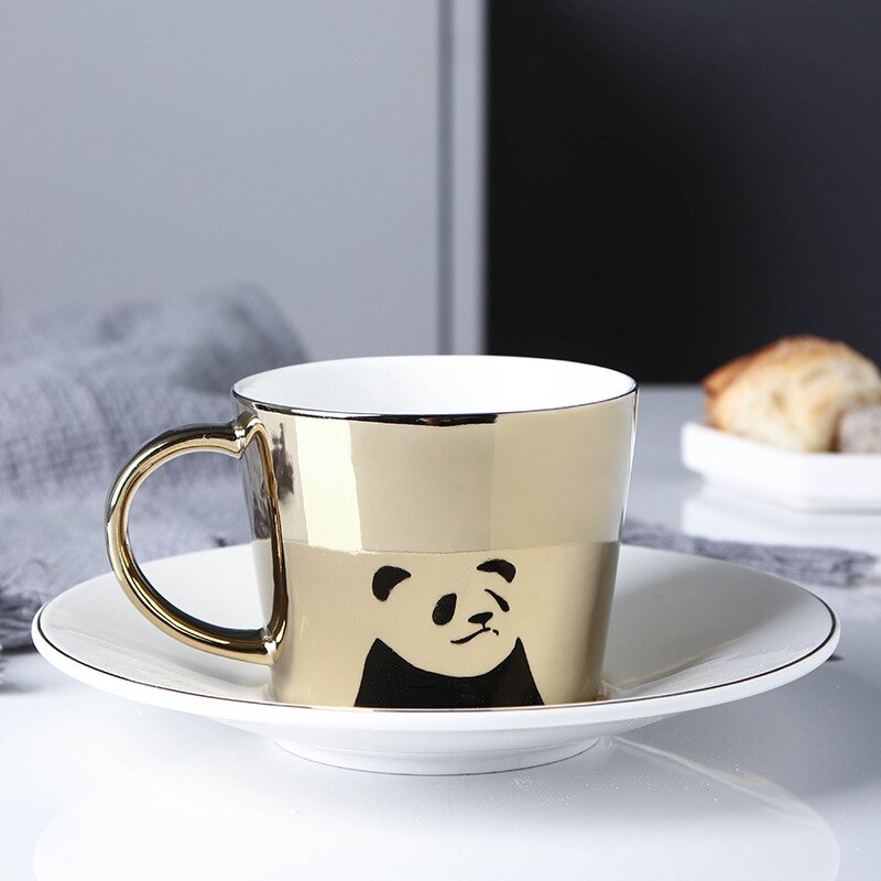 Specular Reflection Coffee Mug with Tray Animal Se... – Vicedeal
