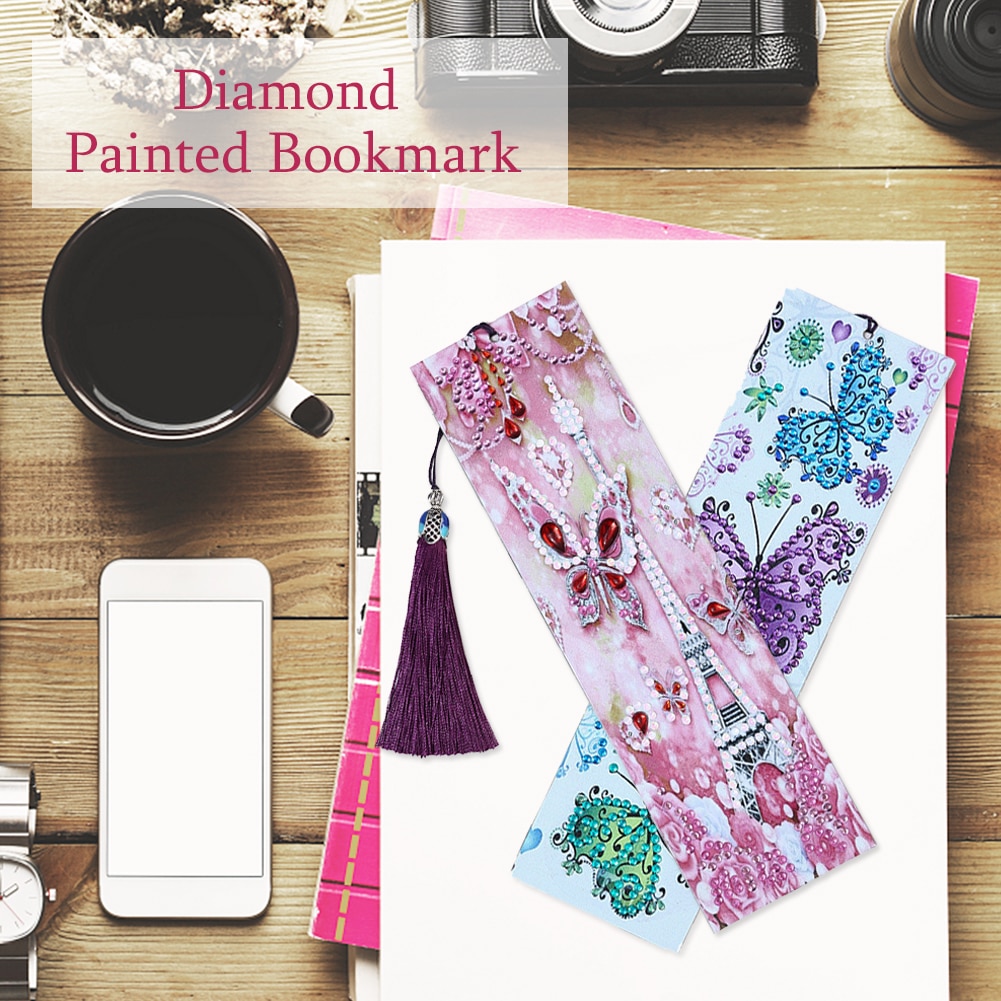Diamond Painted Bookmark 5D DIY Mosaic Flower Patt... – Vicedeal