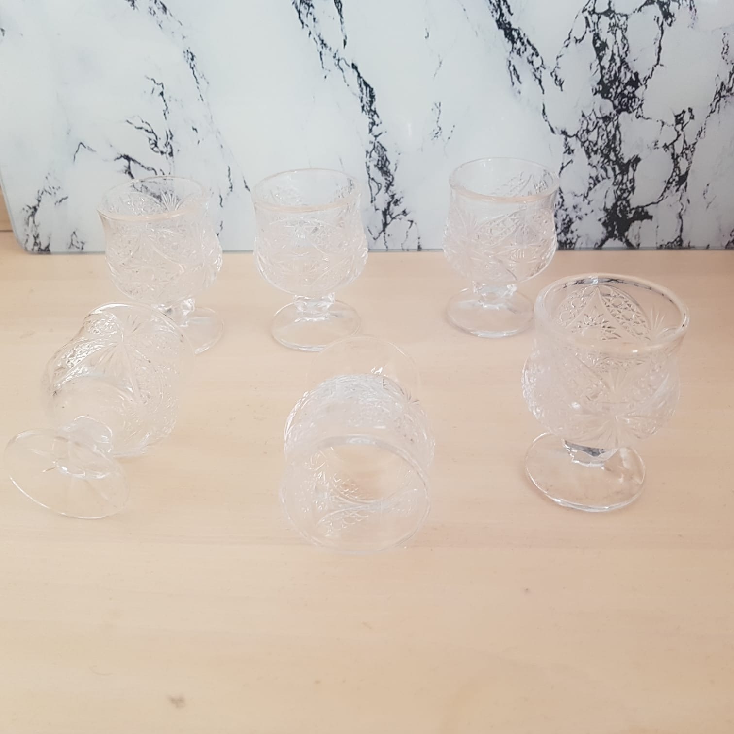 Shot Glasses 6 Pieces Mini Goblet Glass Crystal Lo... – Vicedeal