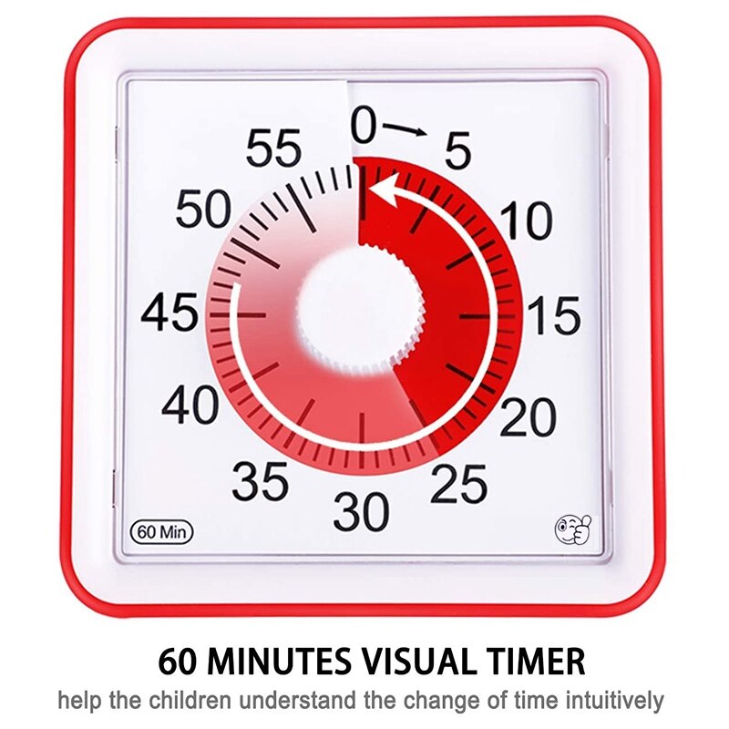 Visual Timer,60 Minute Kids Timer,3 Inch Countdown... – Grandado Visual Timer,60 Minute Kids Timer,3 Inch Countdown... – Grandado