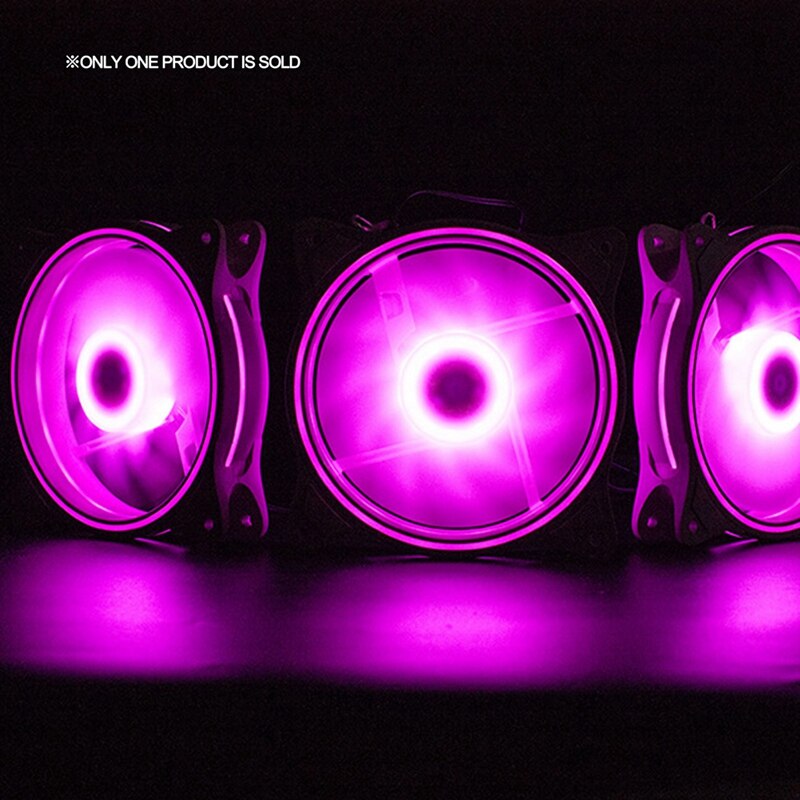 12Cm Cooling Fan Aperture Inside and Outside Light Pink LED Silent High ...
