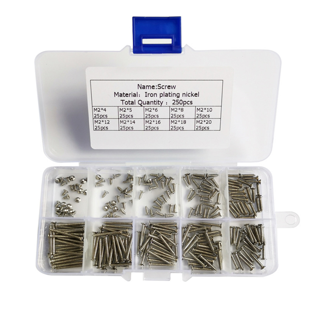 250pcs/box Screw Set Countersunk Head Screws Anti-... – Grandado