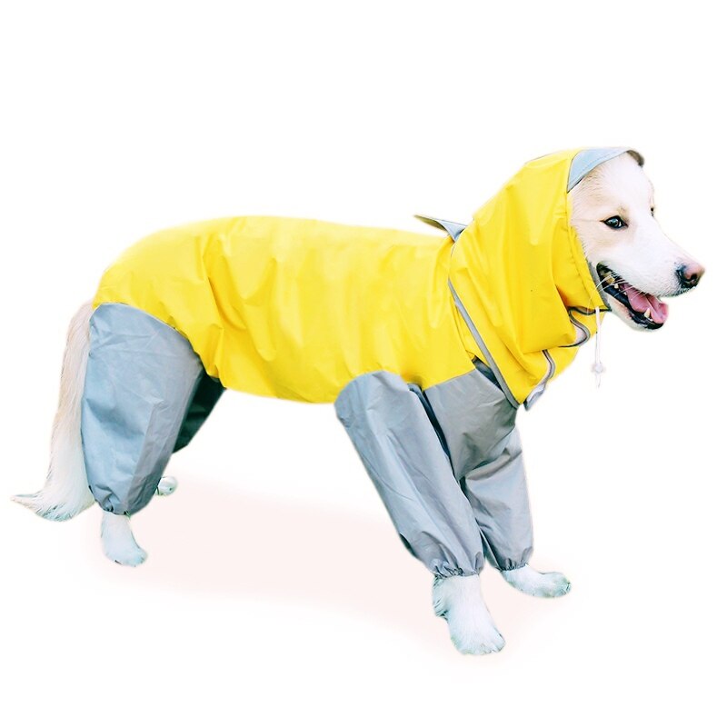 Large Dog Raincoat Waterproof Dog Coat Jacket Clot... – Grandado