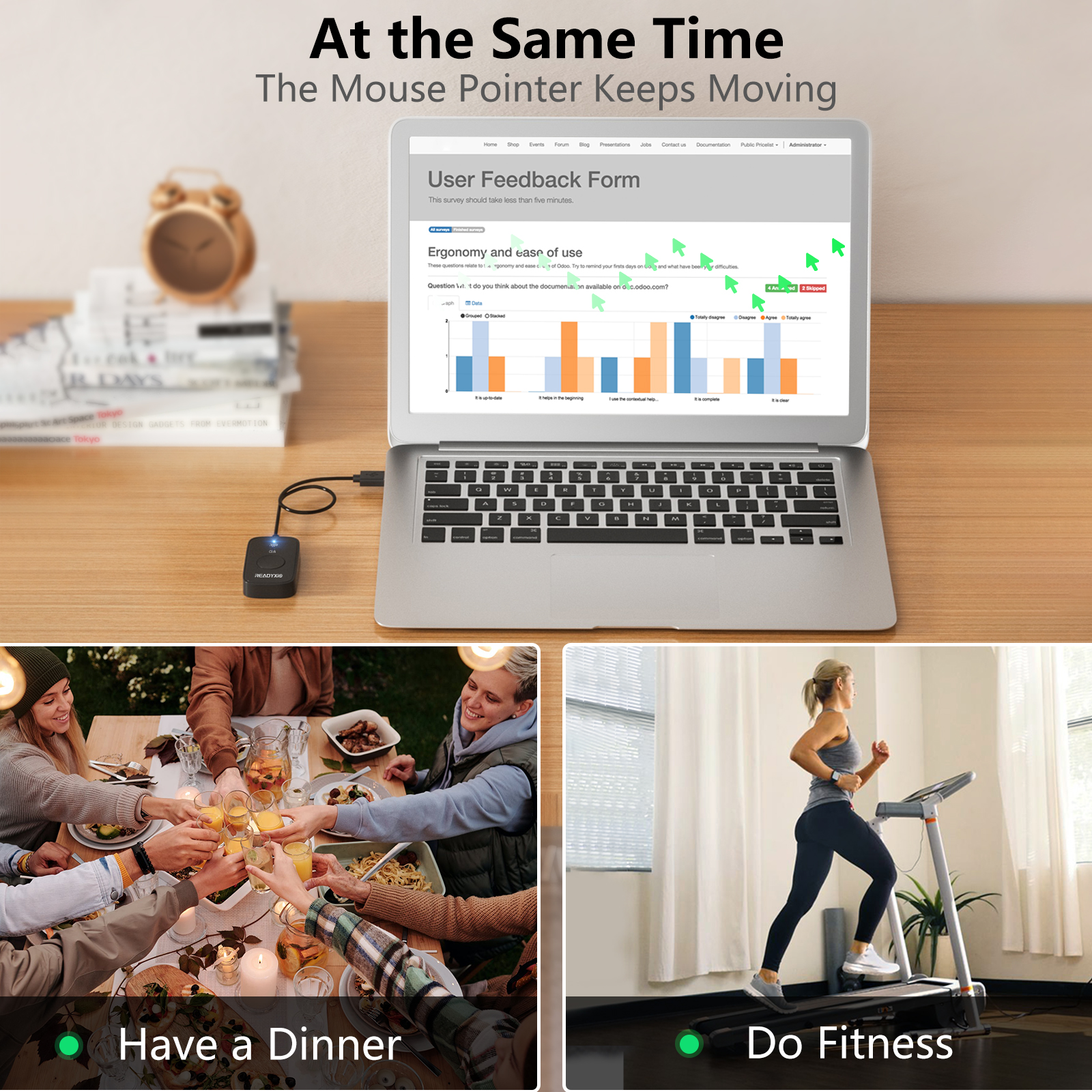 Mouse Jiggler Mouse Mover Clicker 2 in1 USB Port K... – Vicedeal