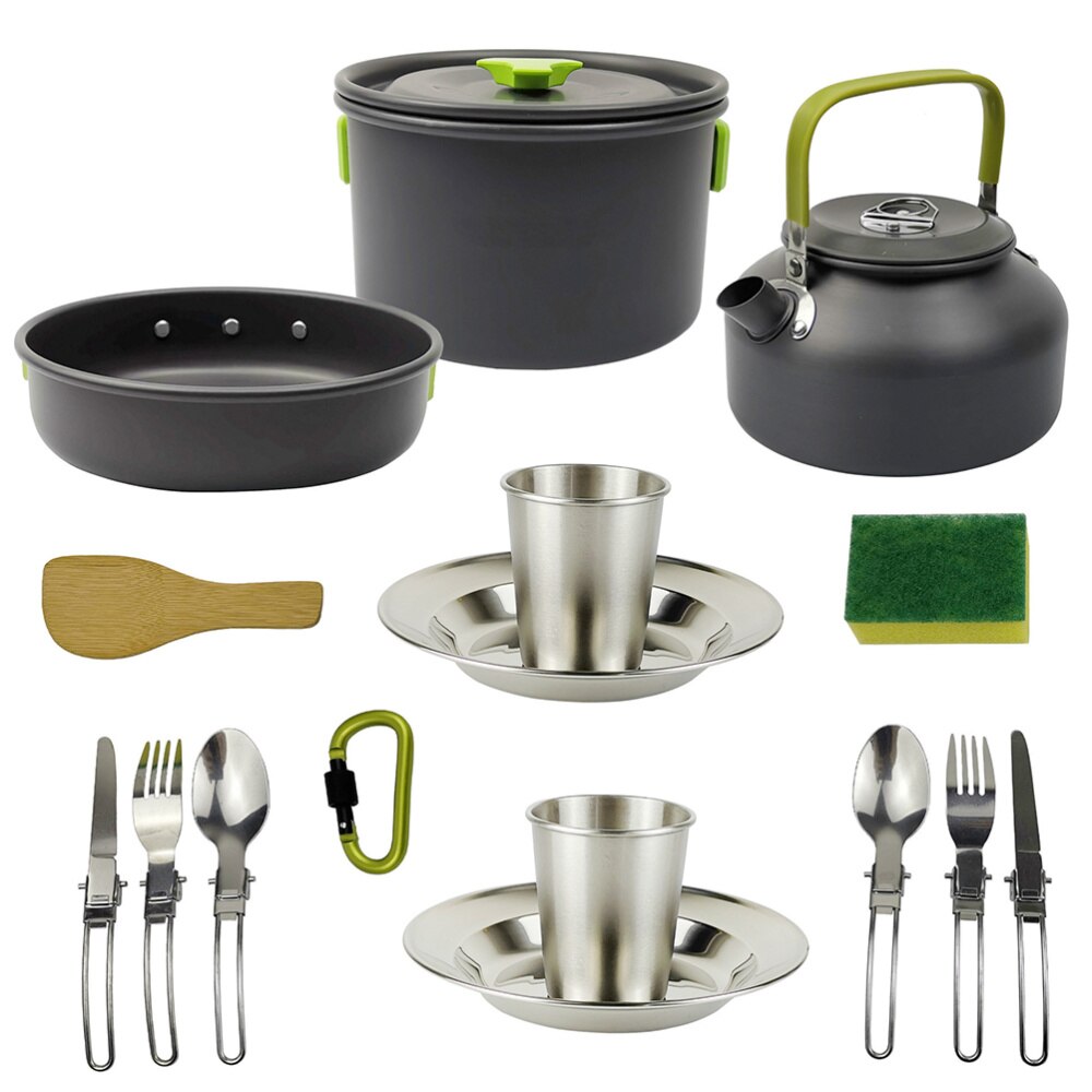 1 Set Compact Practical Portable Cookware Camping ... – Grandado