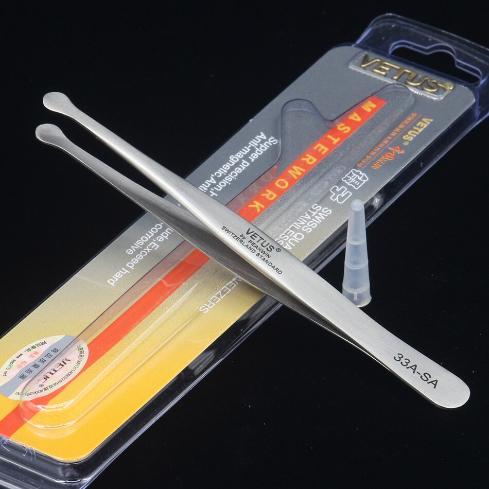 Hoge precisie pincet van VETUS rvs Platte kop Grot... – Grandado