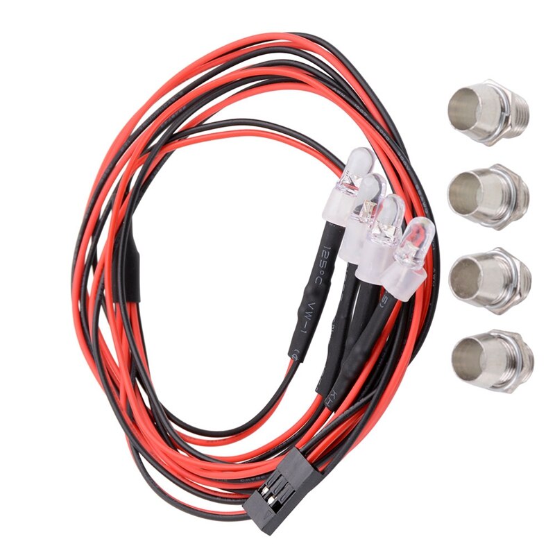 5mm Remote Control Model Headlight 2 Red LED & 2 W... – Grandado