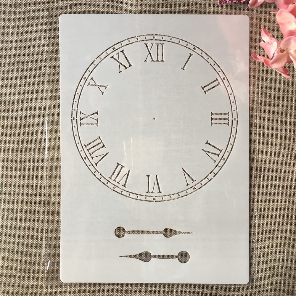 A4 29cm Clock Dial Point DIY Layering Stencils Wal... – Vicedeal