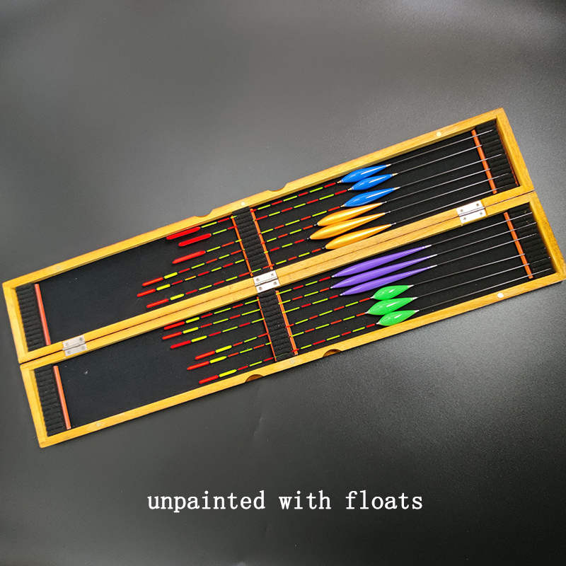 55*9*3cm Fishing Tackle Box with 12pcs Floats Wood... – Grandado