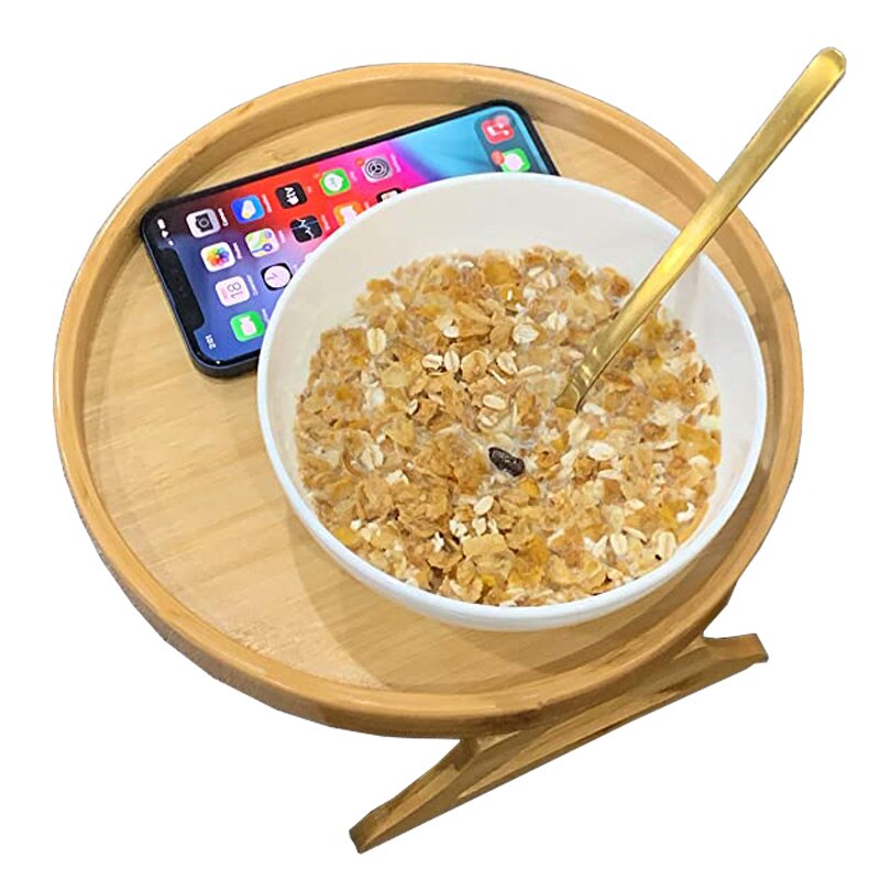 Side Table Natural Bamboo Sofa Arm Clamp Tray Idea... – Vicedeal