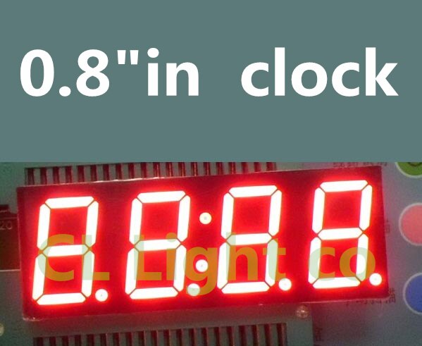 0.8" 0.8in Red Clock LED Display 0.8 Inch 7 Seven ... – Grandado