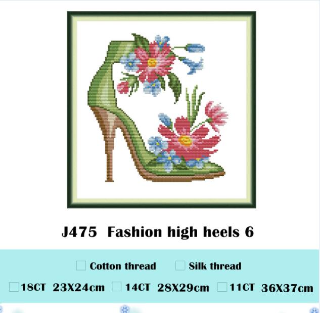 High-heeled shoes series cross stitch kit aida 14c... – Grandado