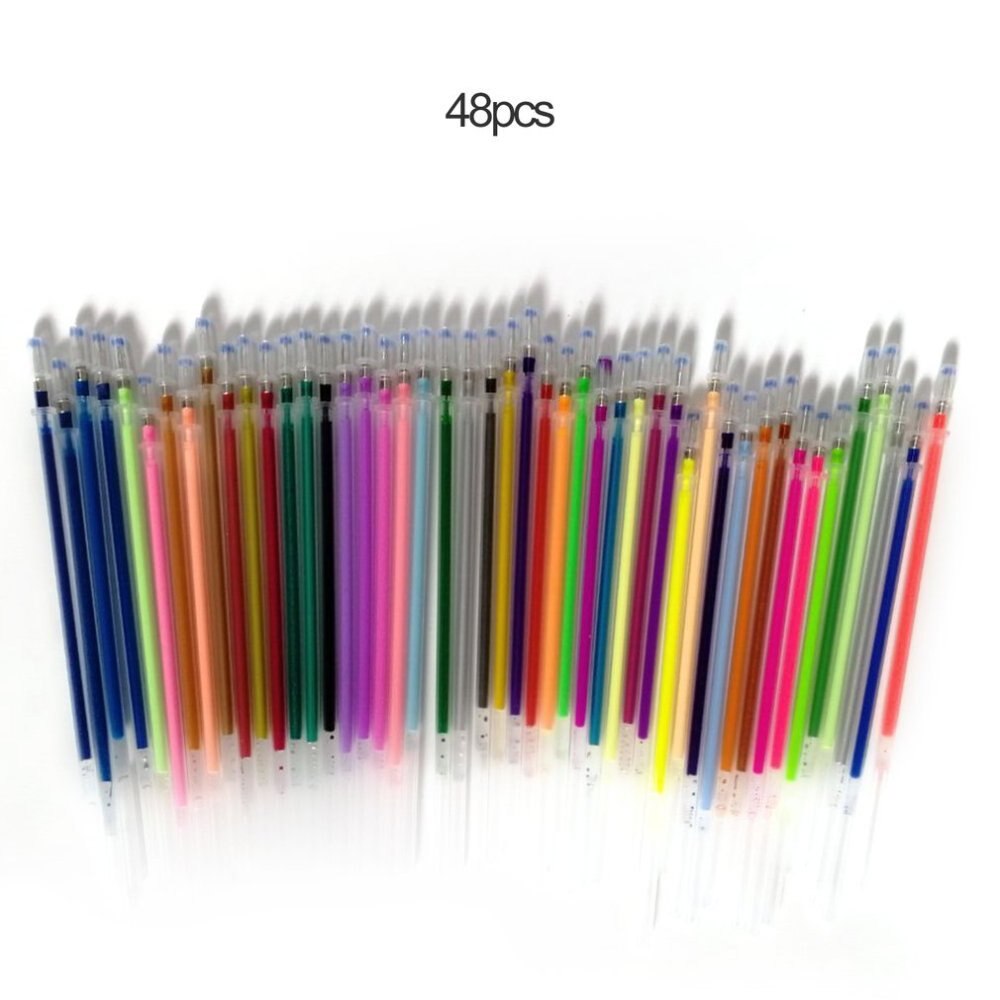 1.0mm Colorful Gel Pen Fluorescent Refills Color C... – Vicedeal