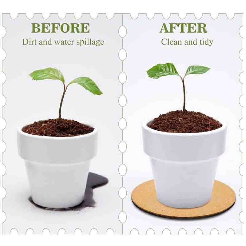 6 Pieces of Cork Plant Mat, Plastic Plant Mat, Rou... – Grandado