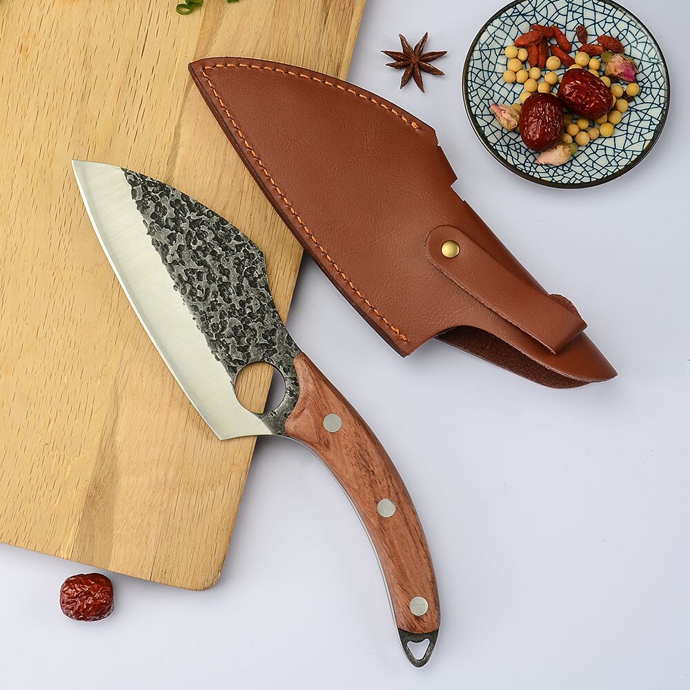 2PCS Chopping Knife Set Leather Cover Sheath Hollo... – Grandado