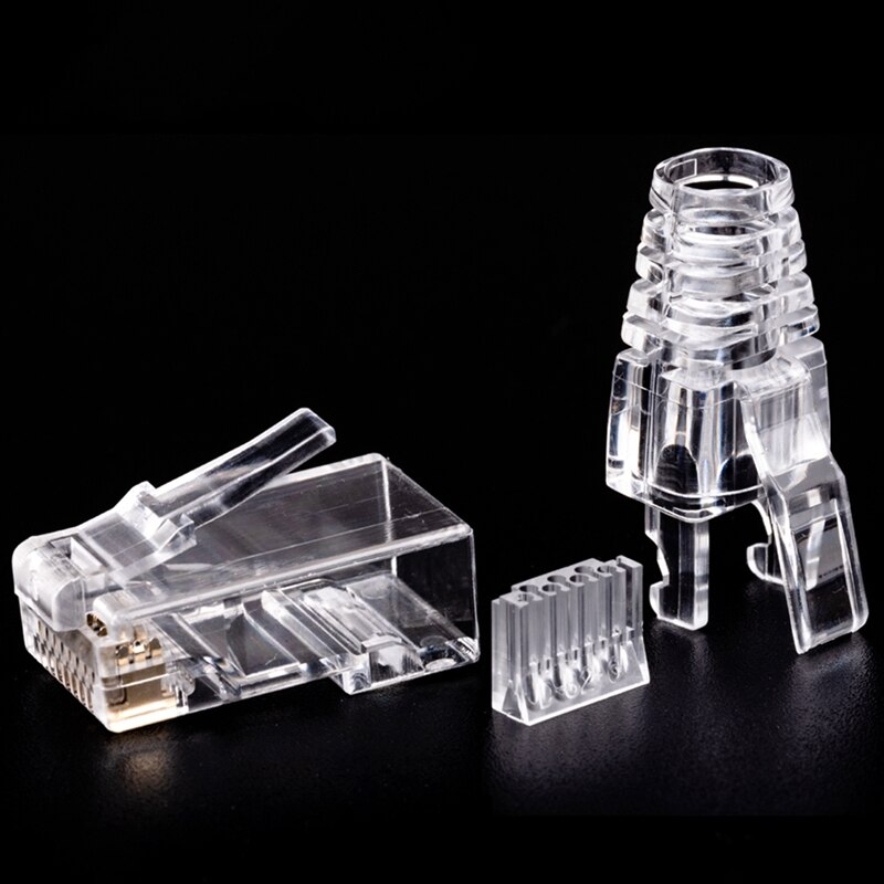 100Pcs Cat6 RJ45 Connector UTP Cable Ethernet Jack... – Grandado