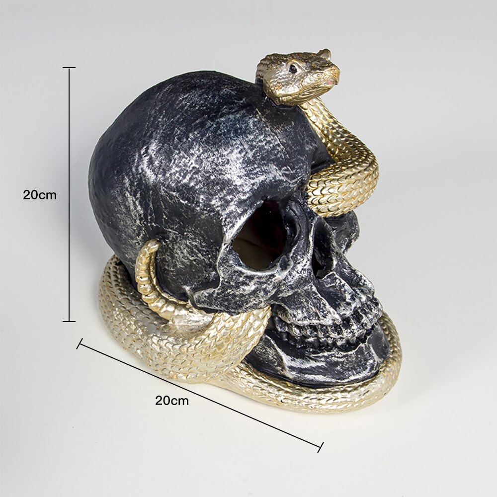 Halloween Simulation Snake Skull Head With Light S... – Grandado