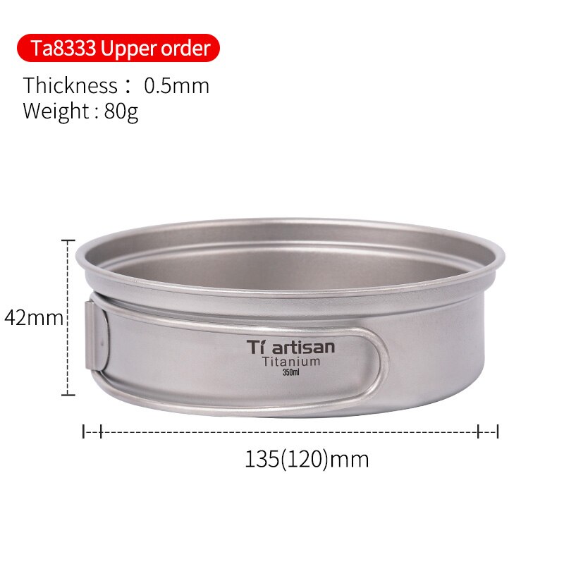 Tiartisan Pure titanium pan folding portable cooki... – Grandado