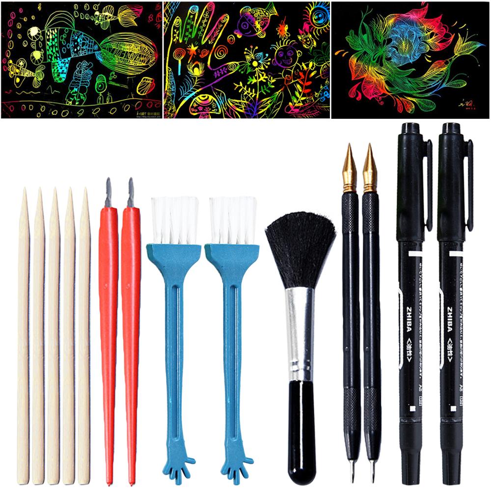 14PCS Scraping Painting Art Tools Set with Bamboo ... – Grandado
