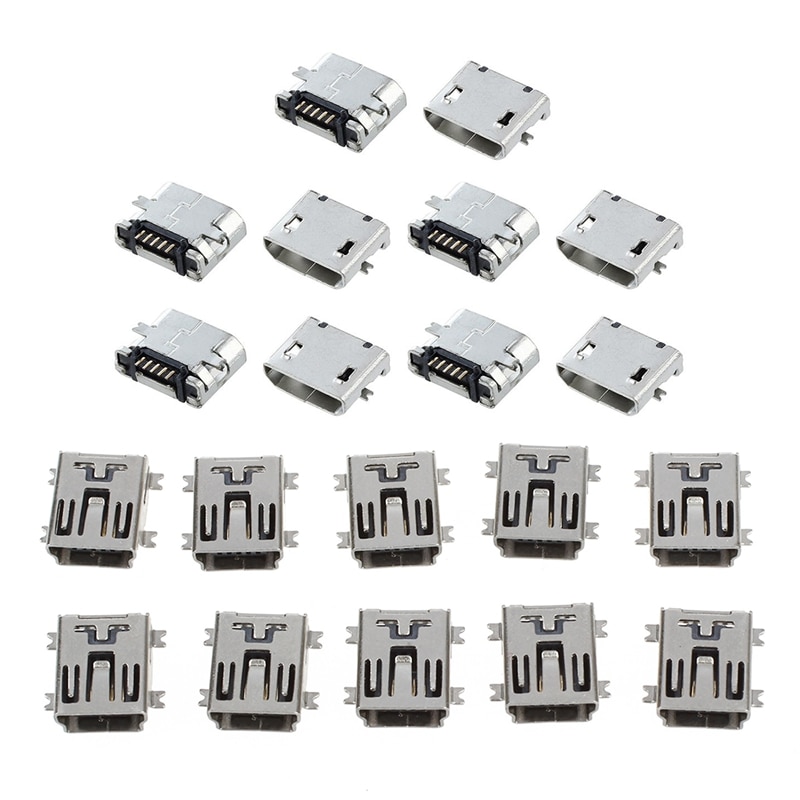 10 stk mini usb 5 pin hunstik diy smt stik & 10 st... – Grandado
