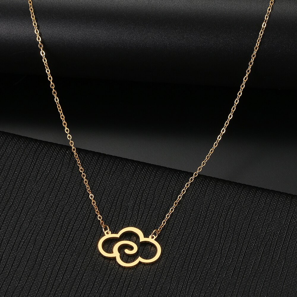 Stainless Steel Necklaces Lucky Cloud Weather Pend... – Vicedeal