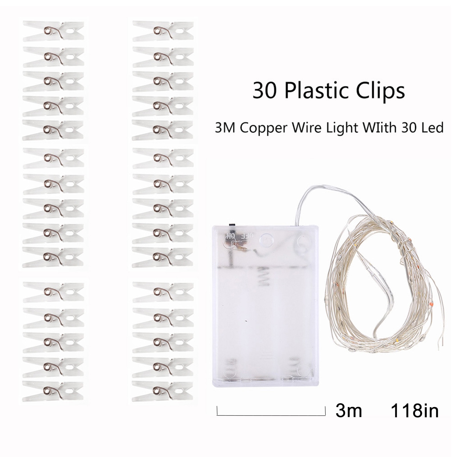 Photo Clip USB Festoon Led String Fairy Lights Bat... – Grandado