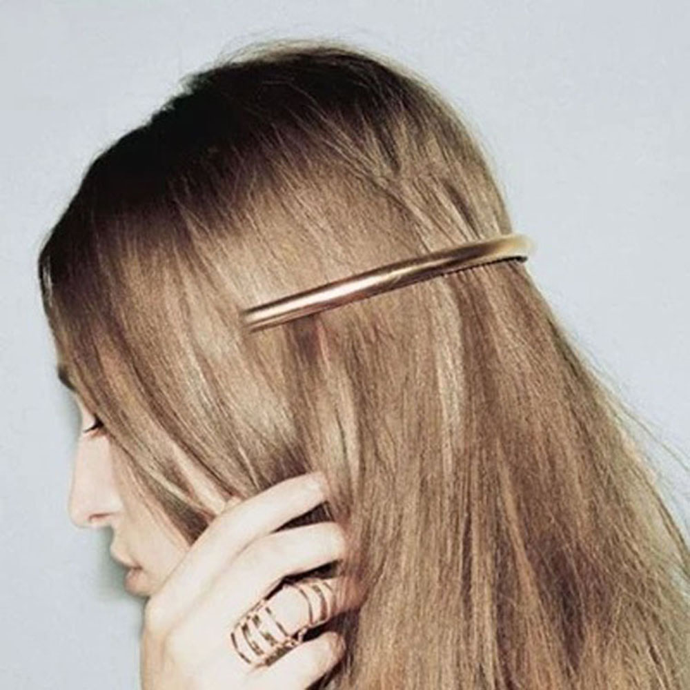 Women Girls Cool Long Women Hair Clips Metal Gold ... – Grandado