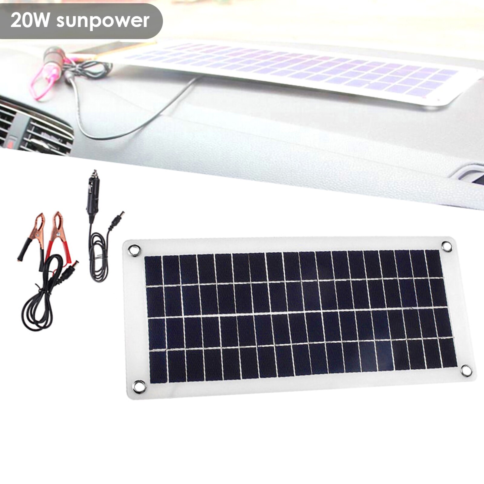 20W Solar Panel Kit Outdoor Portable Battery Power... – Vicedeal