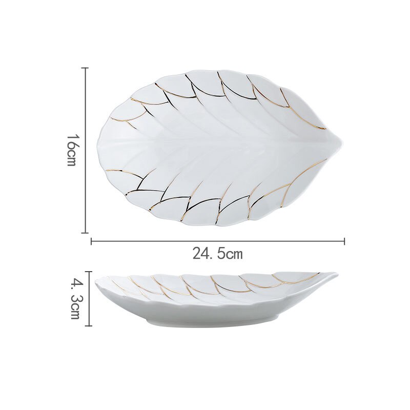 Creativity Golden Stroke Plates and Bowls Restaura... – Vicedeal