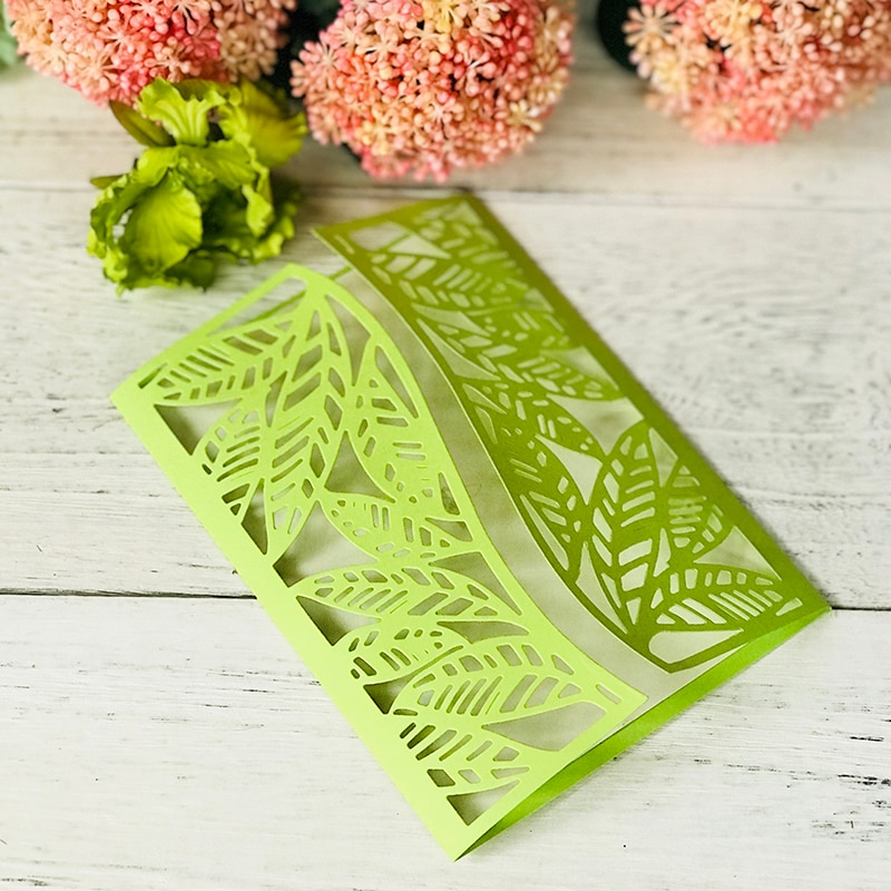 Flowers Leaves Dies wedding invitation Metal Cutti... – Grandado